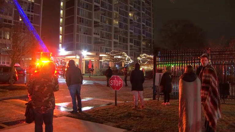 Fire at Philadelphia high-rise condo forces residents out into the cold