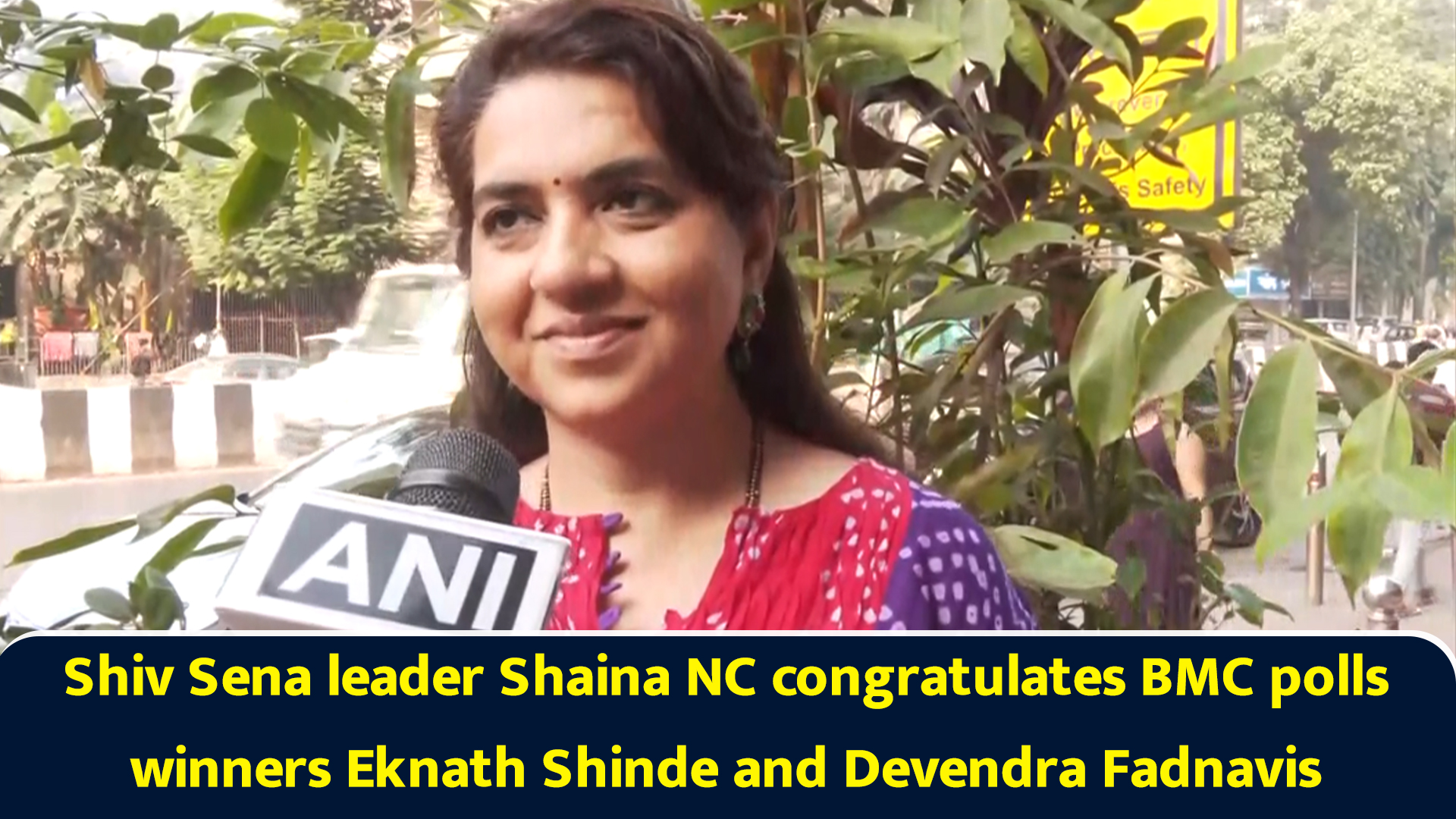 Shiv Sena leader Shaina NC congratulates BMC polls winners Eknath ...