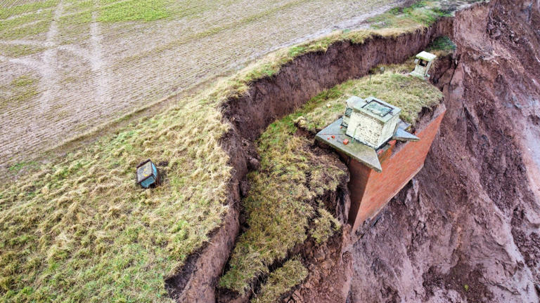 Dramatic pictures as former military bunker on Yorkshire coast 'days ...