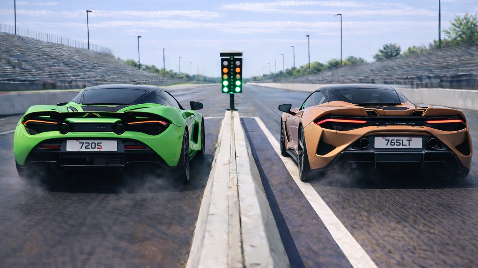 McLaren 765LT vs McLaren 720S drag race