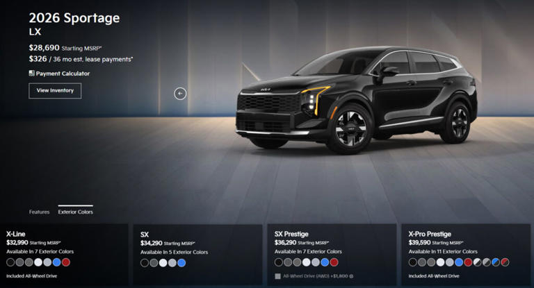 Kia gave the new Sportage 11 shades of grayscale and almost no color