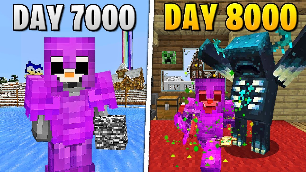 Survived 8,000 days in hardcore Minecraft world