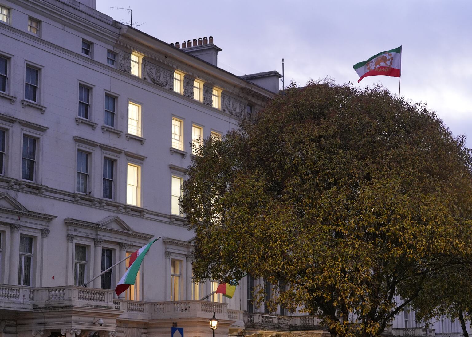 Four police hurt and 14 arrests made during Iranian embassy protest