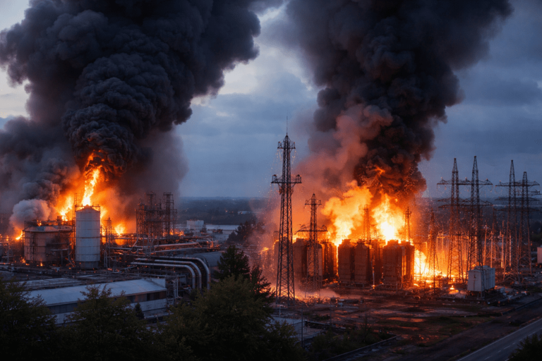 Massive drone activity sparks panic as chemical plant and electrical ...