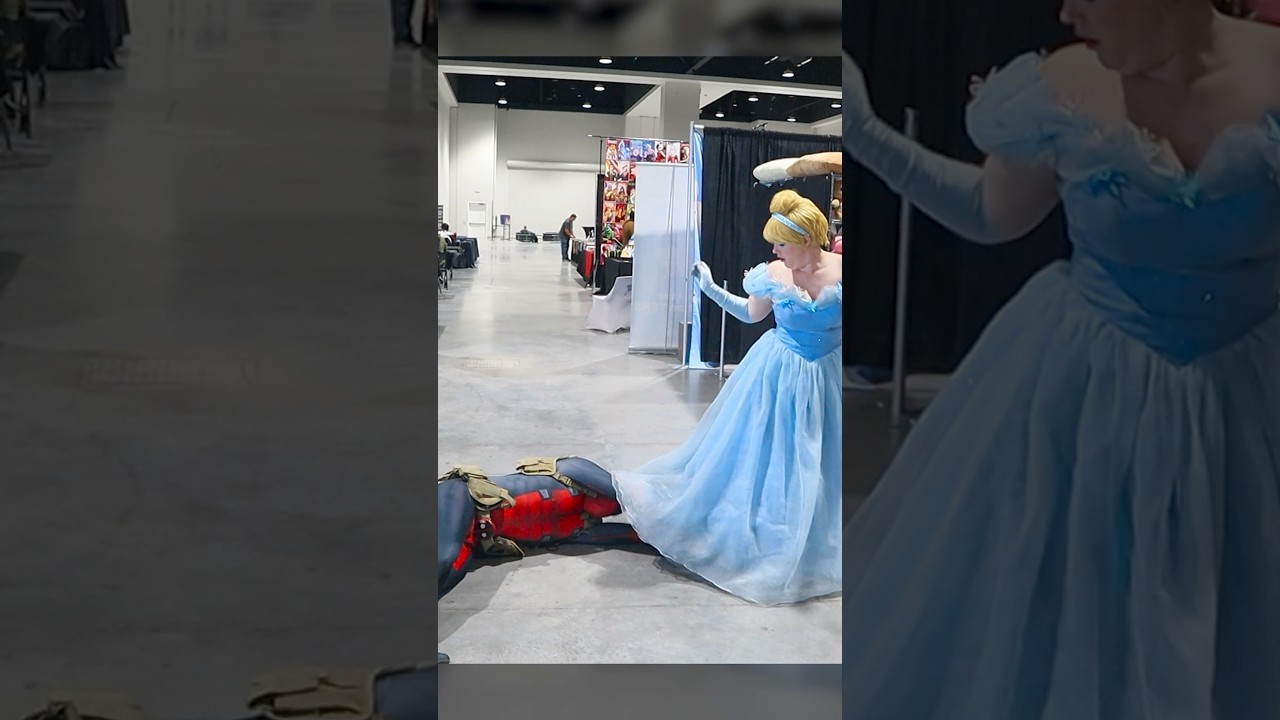 When you find a Deadpool in your dress #deadpool #disney #cosplay