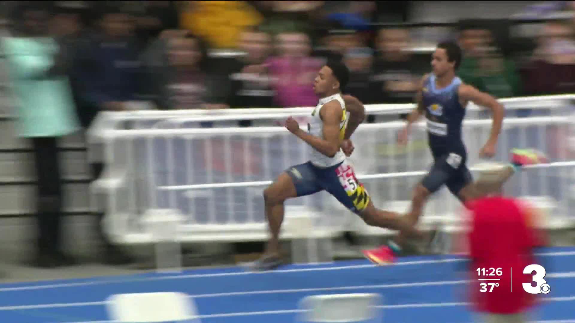 Grassfield's Rambo sets national record in front of packed house