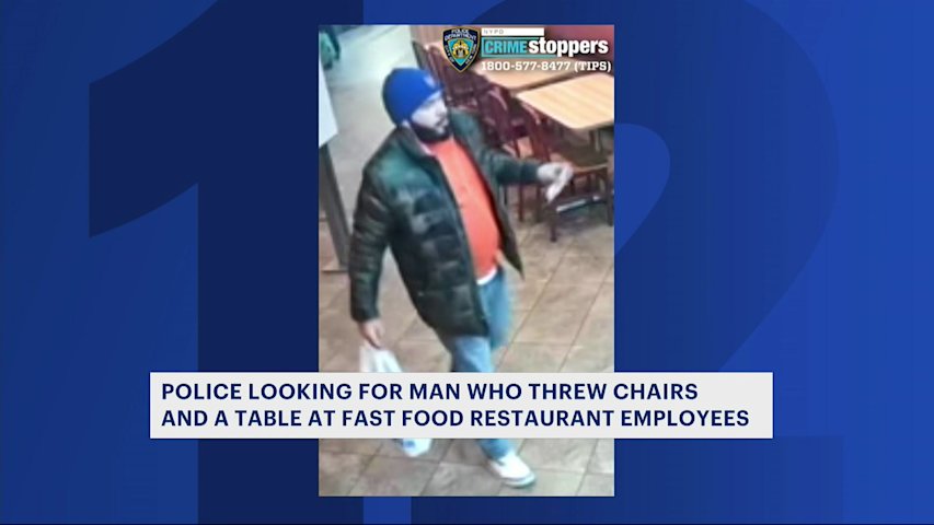 Man wanted for throwing furniture at employees inside fast food ...