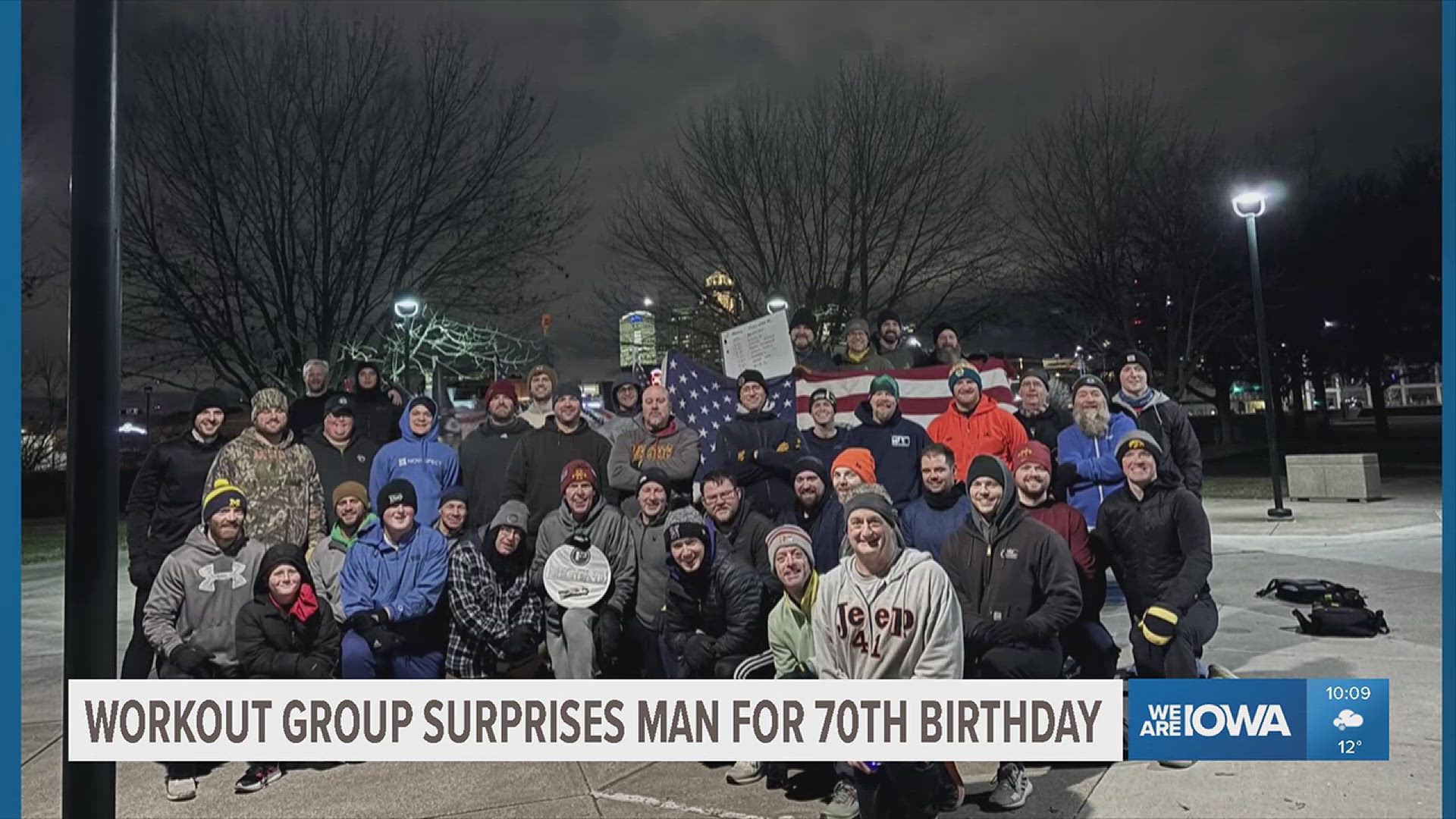 Workout group surprises 70-year-old member for his birthday