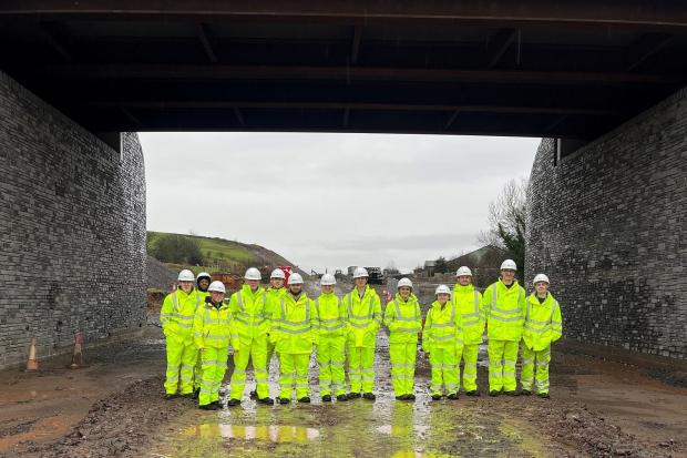 Apprentices admire 'major piece of infrastructure' taking shape in Cumbria