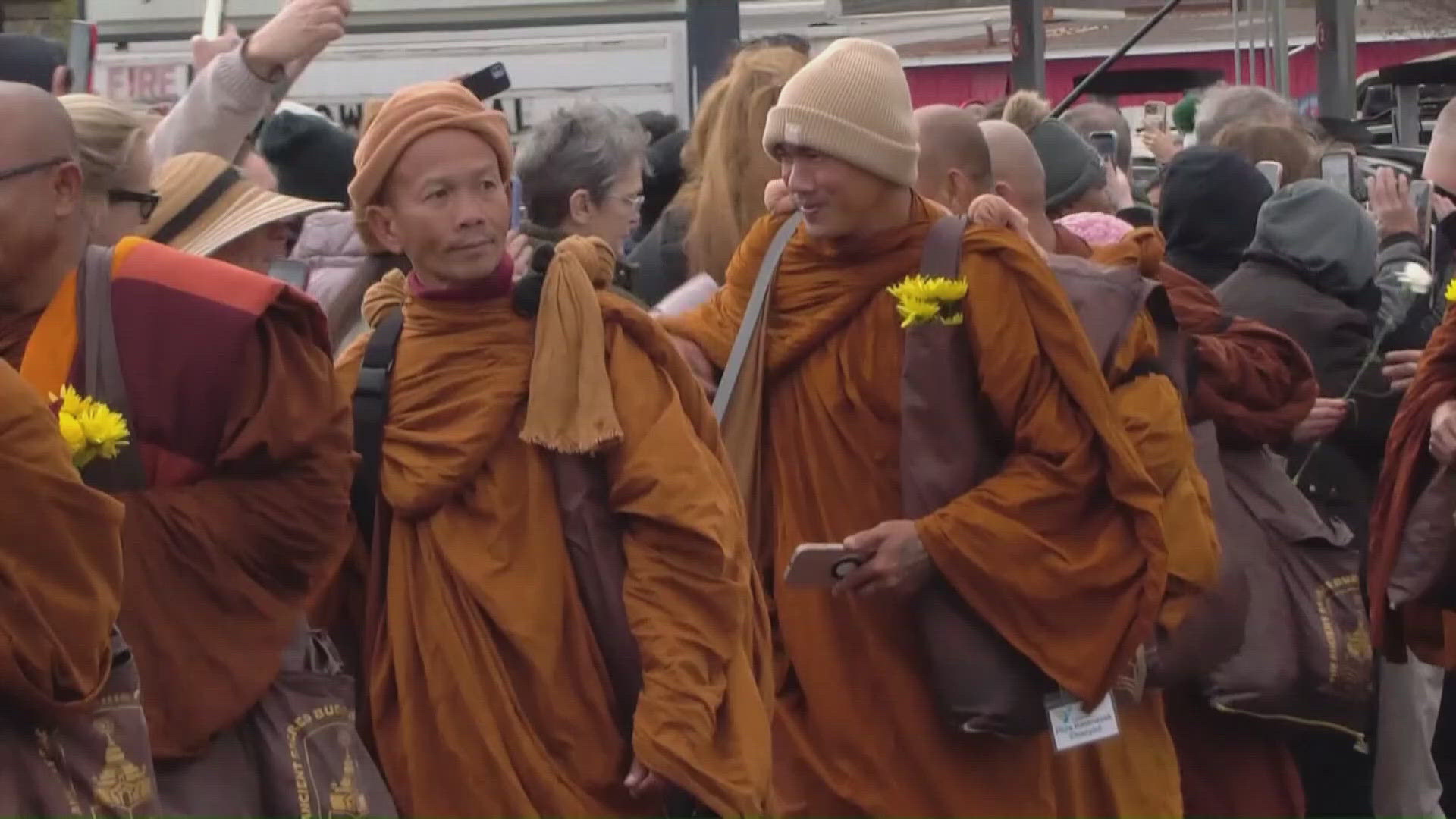 Etiquette for Buddhist monks' walk for peace