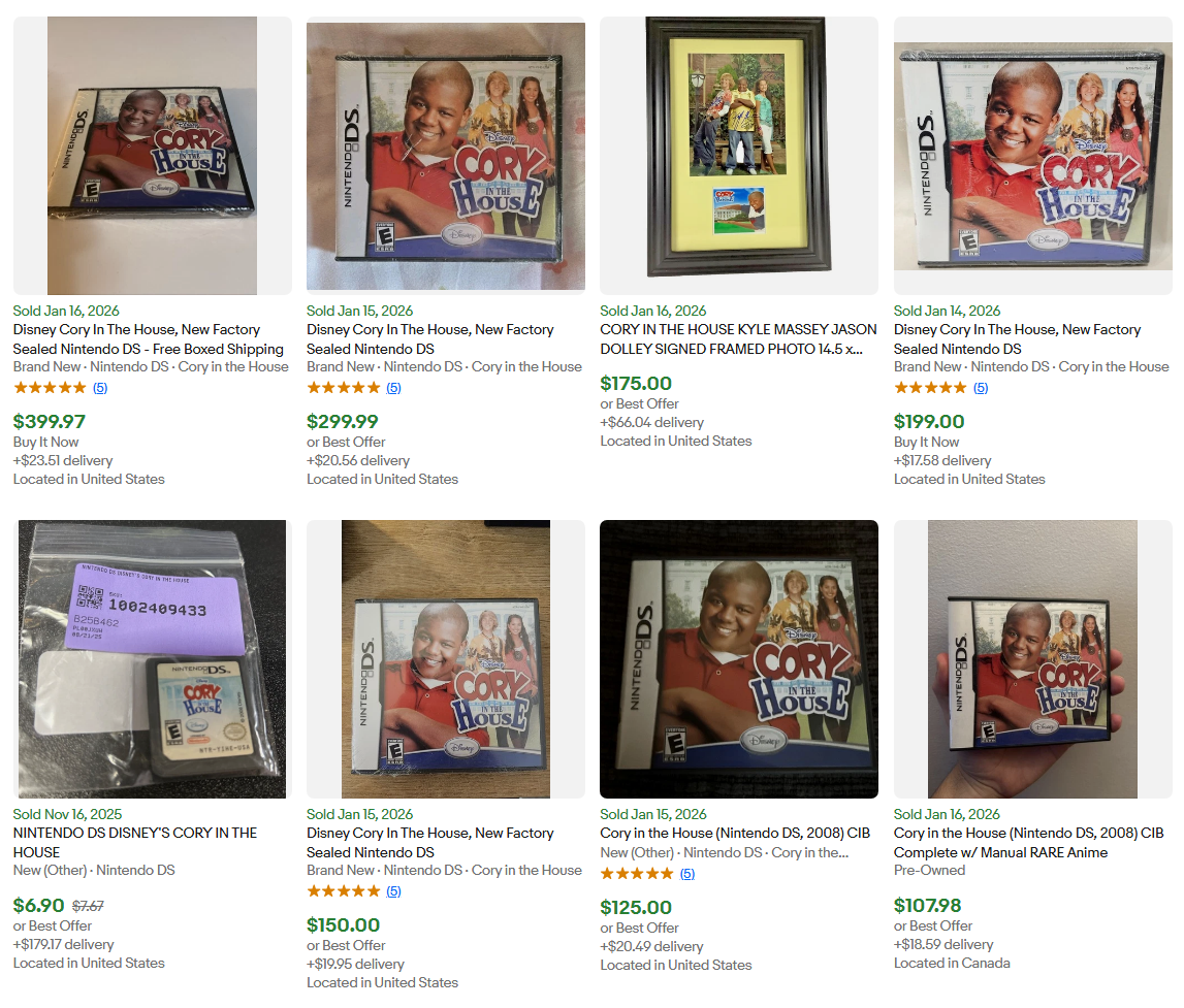 'Awful' Nintendo DS game Disney Cory in the House now selling for ...