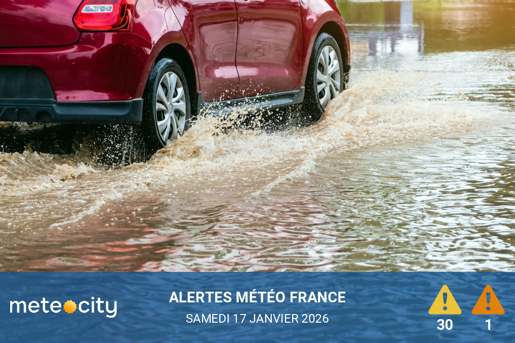 Alerte météo : 22 départements en vigilance ce samedi 17 janvier 2026