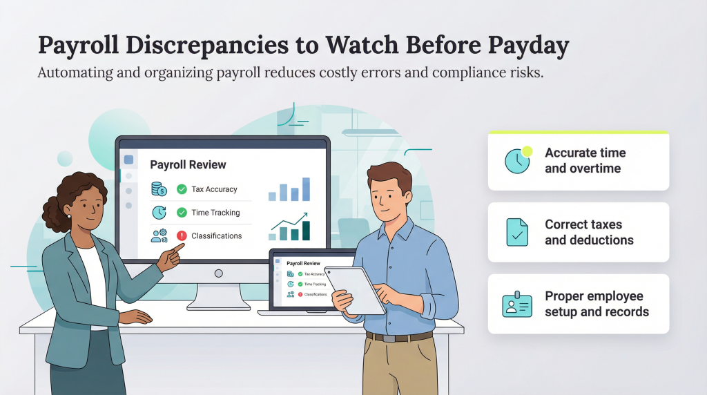 Common payroll discrepancies and how to fix them