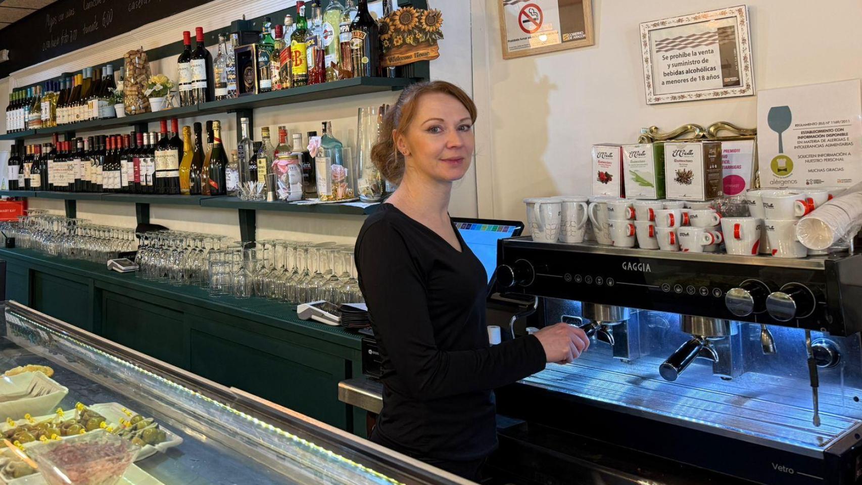 Natalia, emprendedora ucraniana y dueña de un nuevo bar en Zaragoza ...