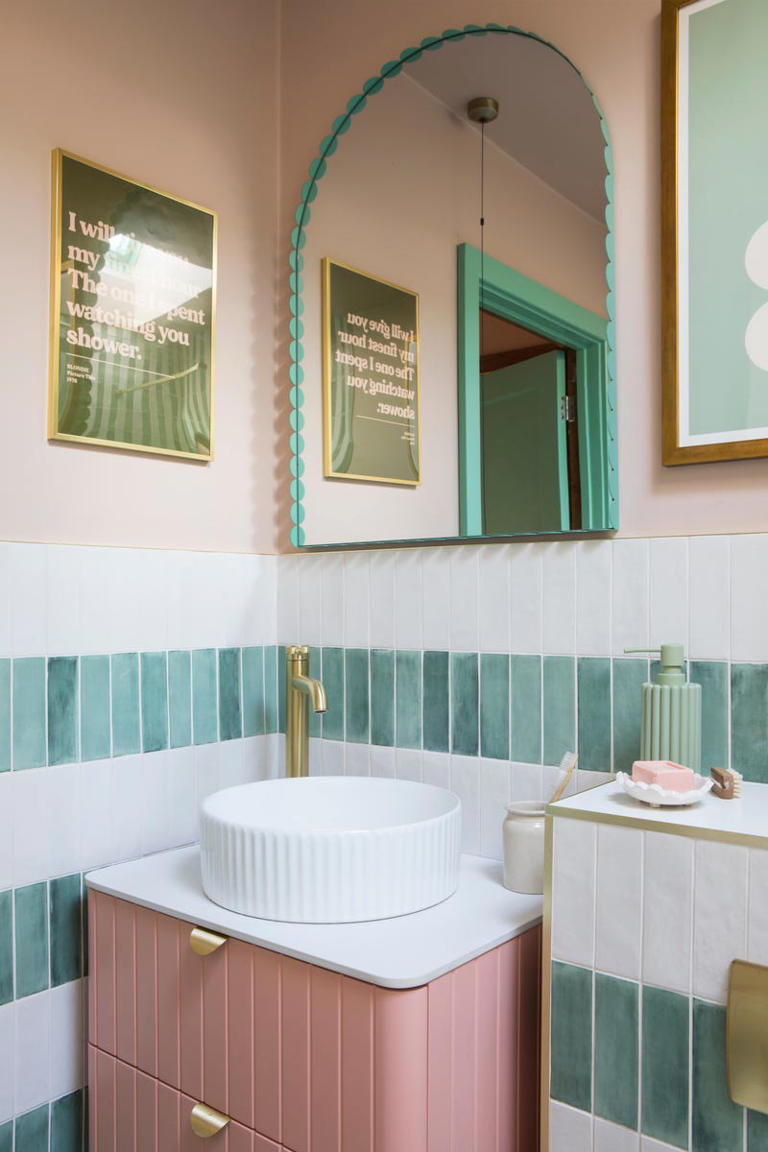 Before & after: This budget bathroom makeover proves bold stripes ...