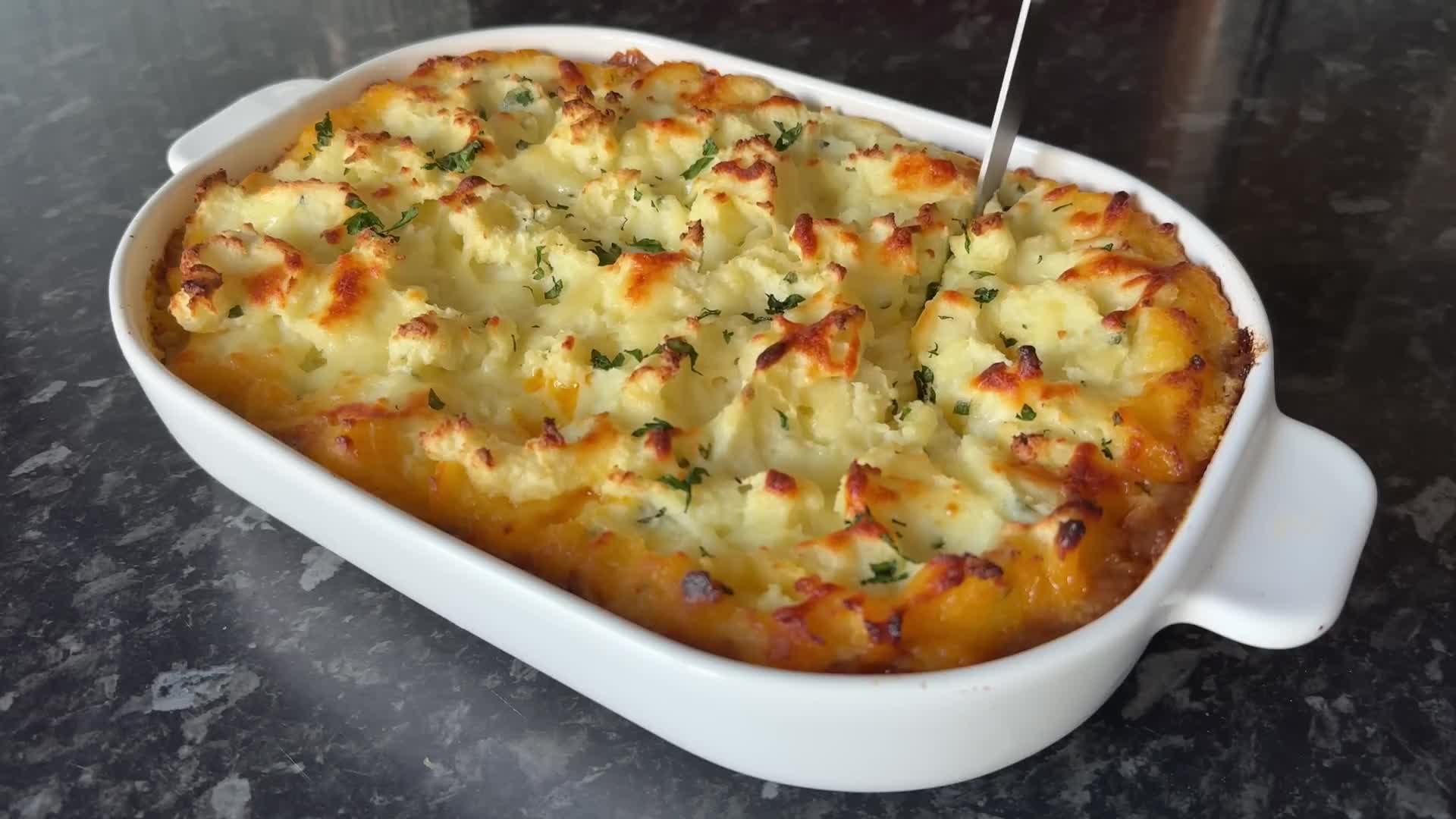 Traditional shepherds pie for a cozy family meal