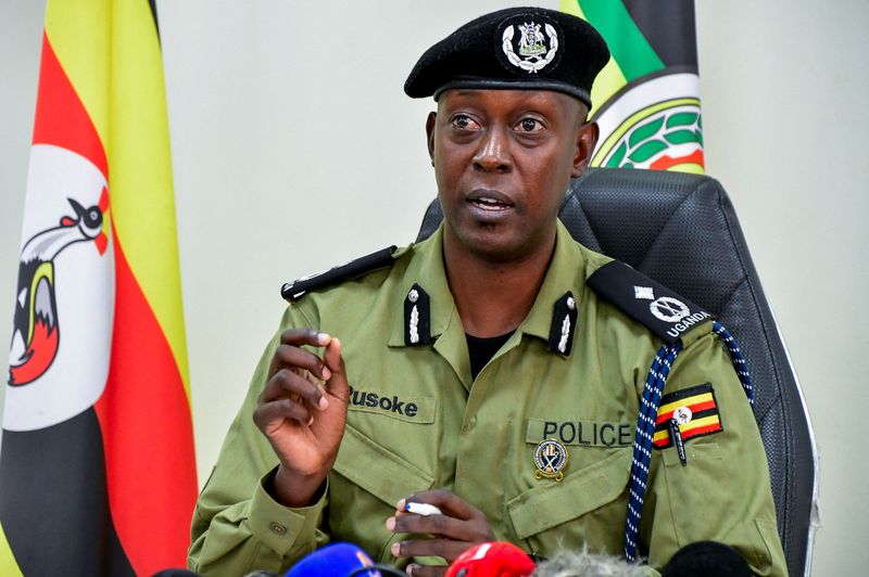 Uganda police deny opposition leader's arrest