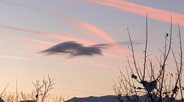 Yüksekova’da gökyüzünde doğa şöleni: Bir bulut onlarca silüet