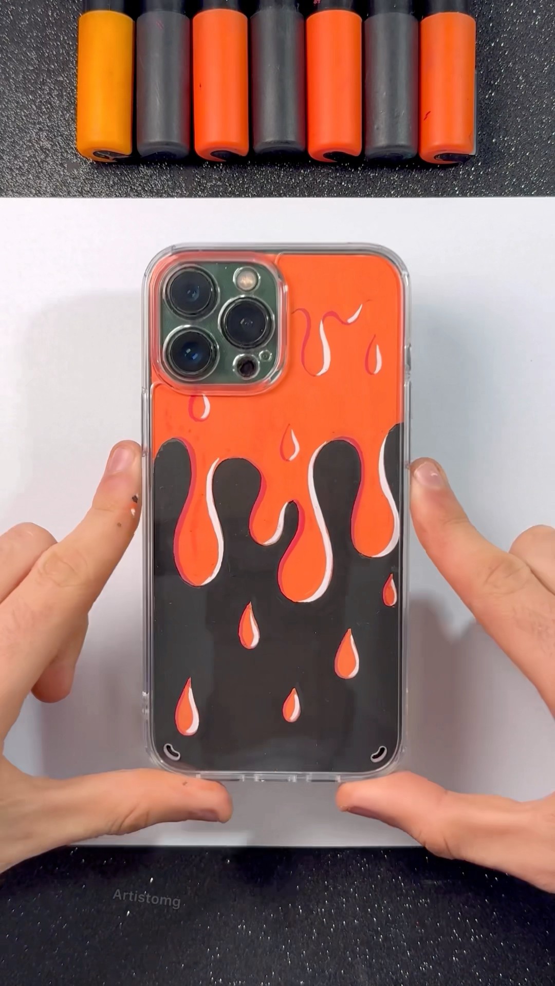 Drip art op mijn telefoonhoesje