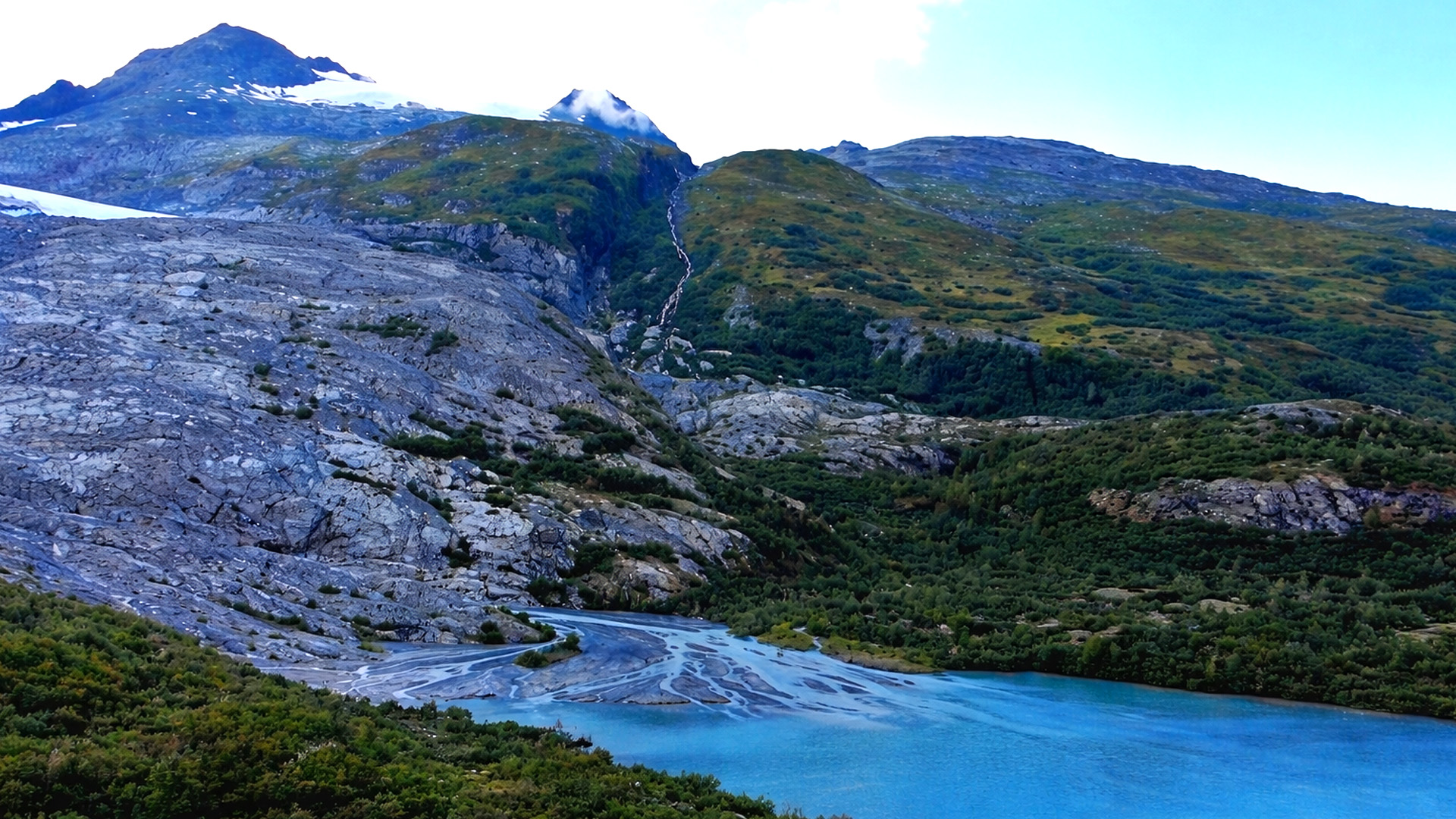 Where ice becomes river in Alaska