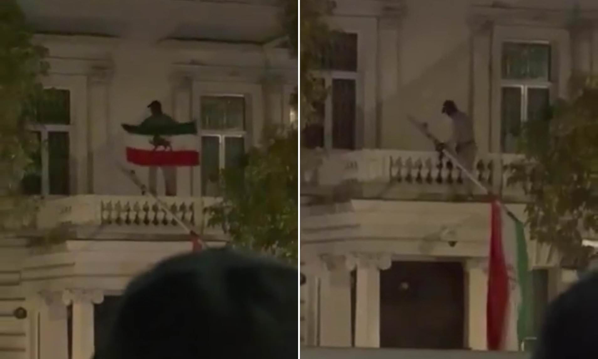 Police injured in clashes with protesters outside Iran's London embassy ...