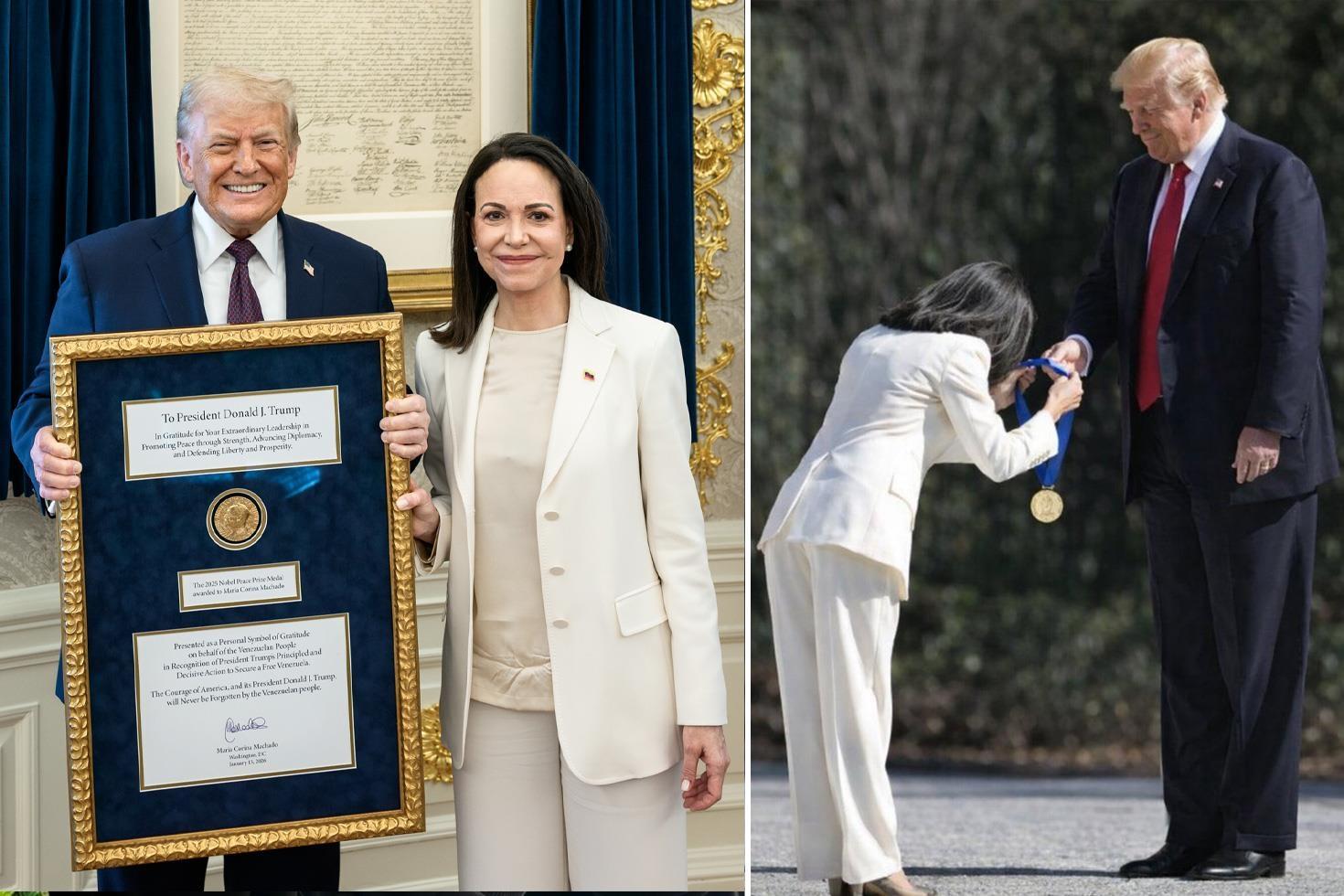 Machado'nun Nobel Ödülü'nü Trump'a vermesi alay konusu oldu