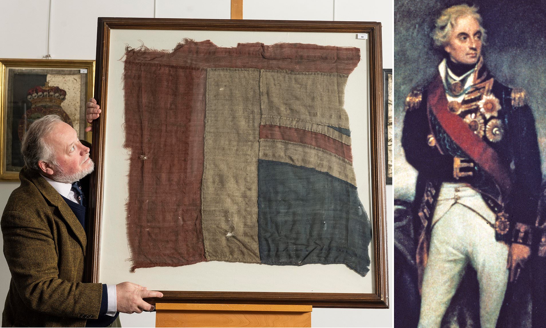 Flag that flew over Nelson's Victory at Trafalgar must be saved for the ...