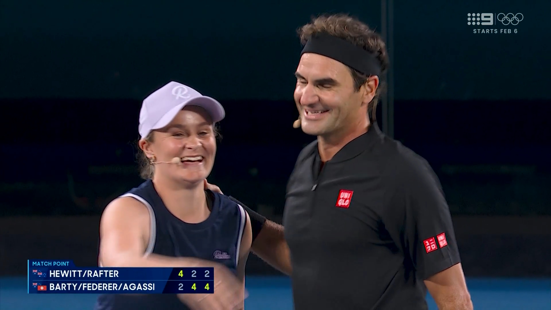 Federer seals victory in legends' match