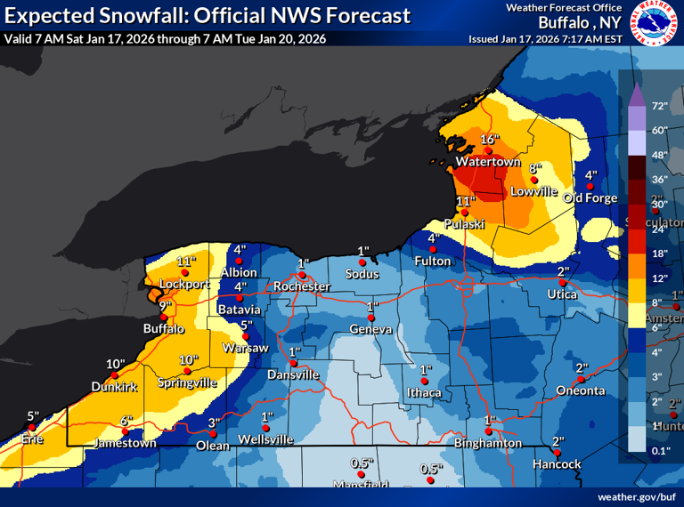Arctic air mass to bring cold, wind, lake effect snow for work week ahead