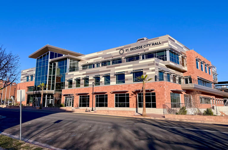 St. George is building giant slides from its City Hall parking garage ...