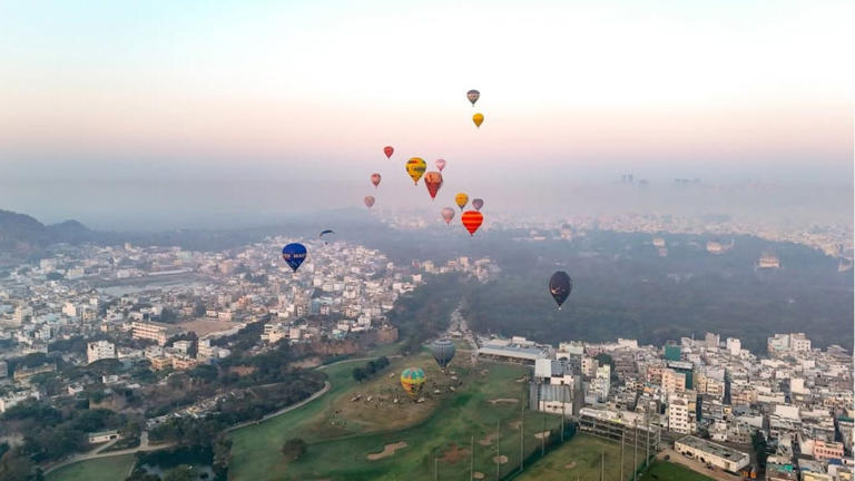 Hyderabad hot air balloon festival 2026 offers city views, night glow ...