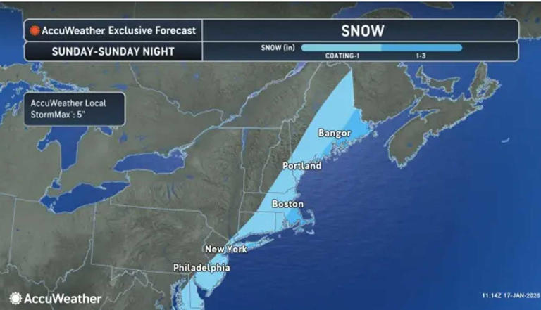 Snowfall map released for new winter storm taking aim at Northeast
