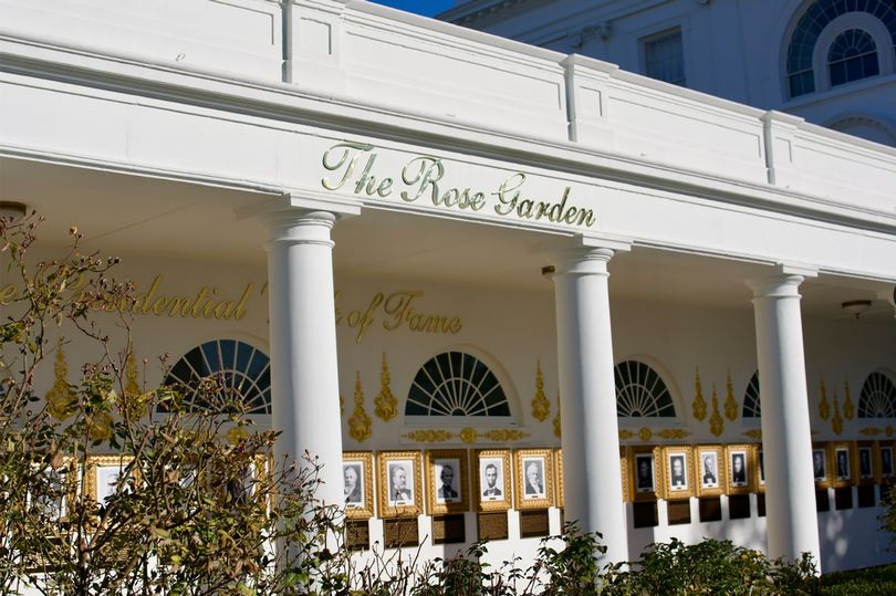Trump continues to add new gold signs on the White House colonnade