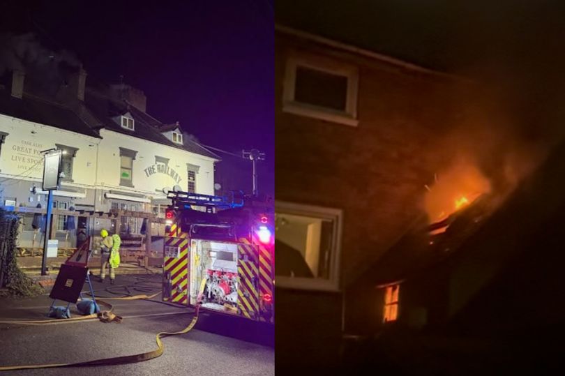 Midland pub blaze as huge fire linked to 'potential cannabis factory'