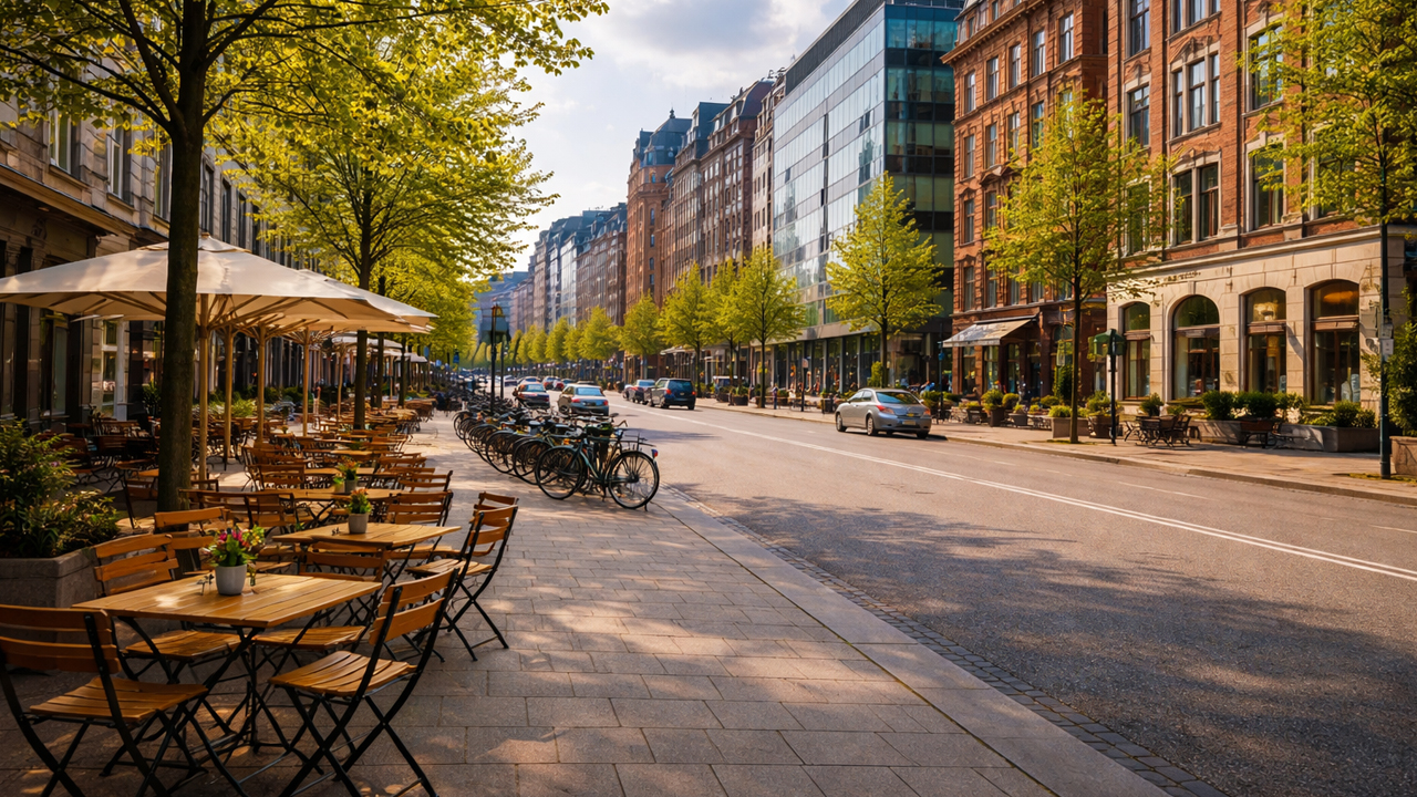 Elegant arkitektur och mjukt ljus i Amsterdam