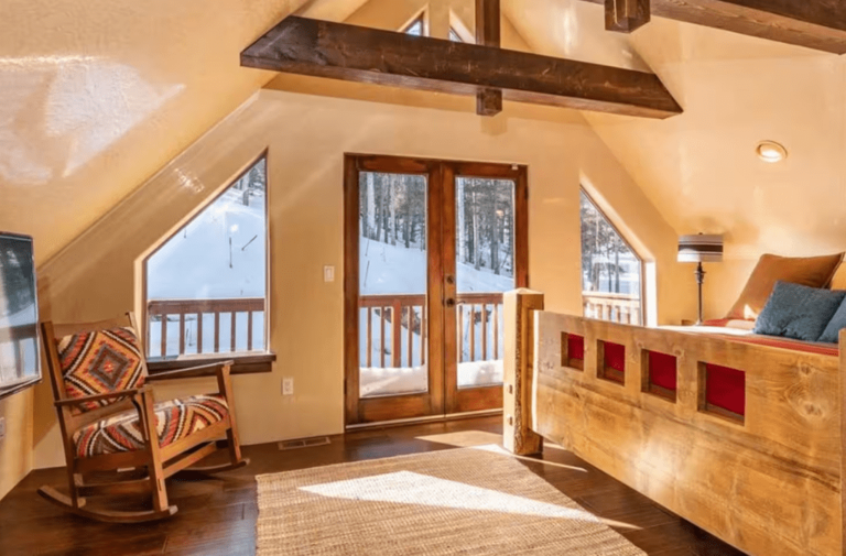 This snowy New Mexico cabin is the coziest winter escape