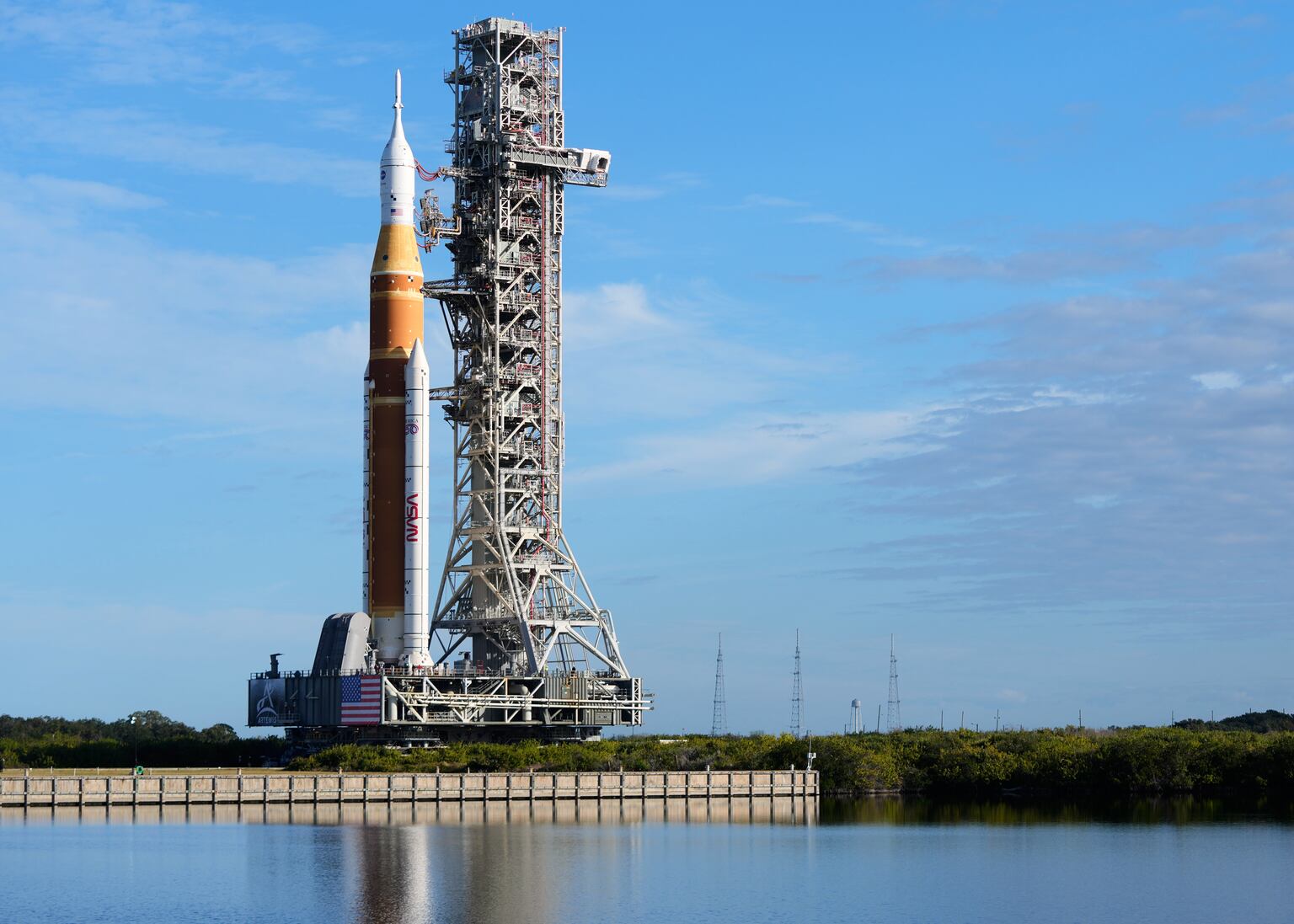 NASA rolls out rocket for first mission in decades to take crew around moon