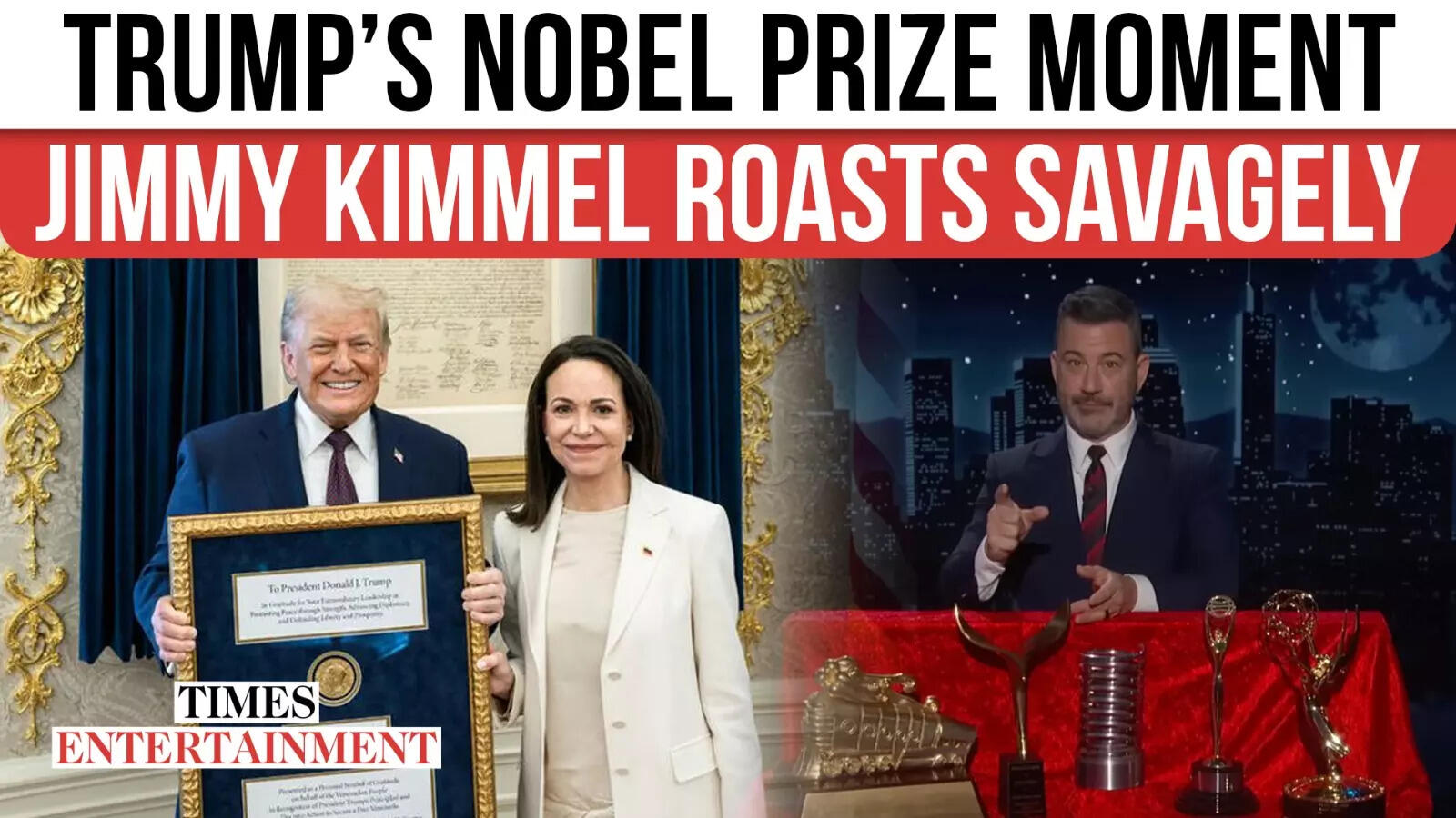 Jimmy Kimmel mocks Trump’s Nobel Prize obsession with shocking Emmy ...