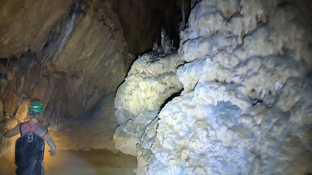 A woman found a stranger living deep inside a cave on her property