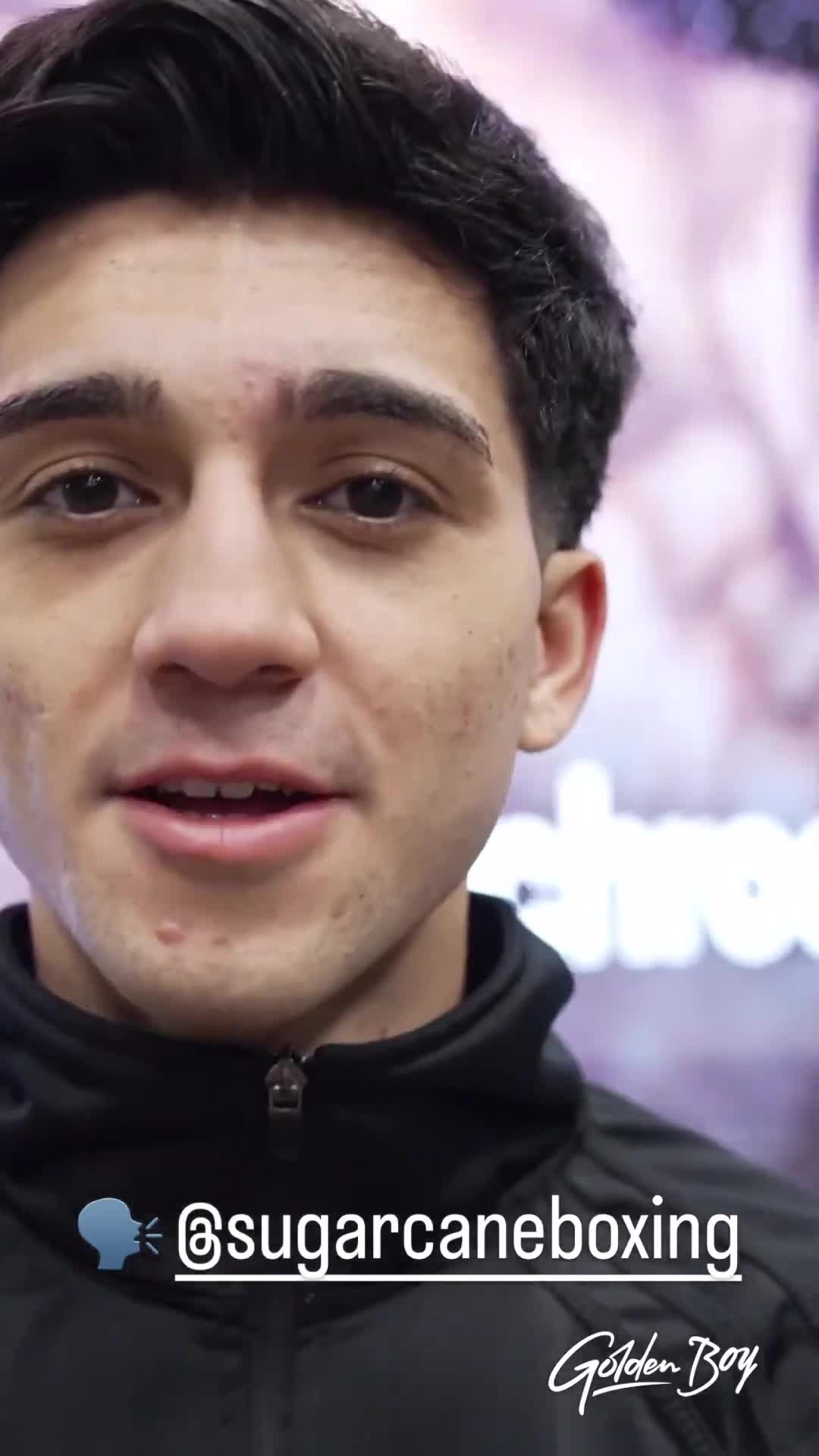 Jonathan Canas reacts to his first-round KO on Munguia vs Ryder undercard