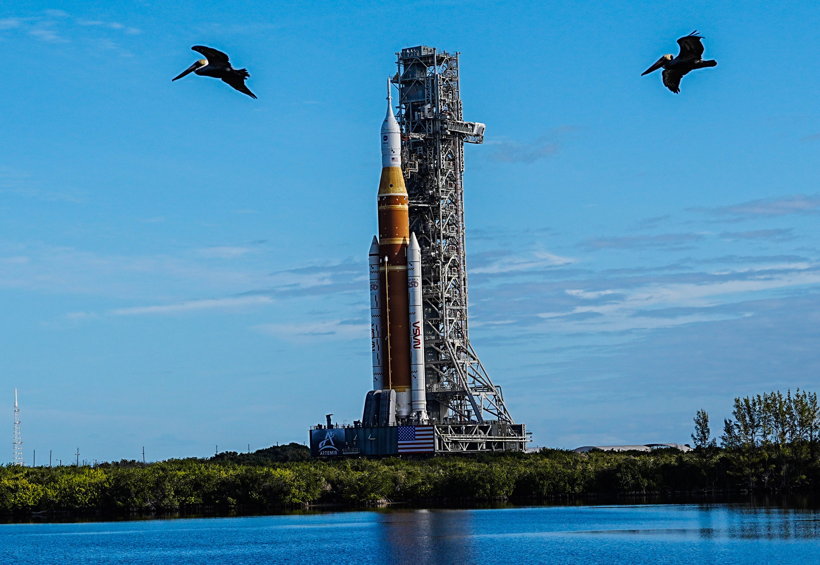 NASA rolls out SLS rocket in Florida as Artemis launch date approaches