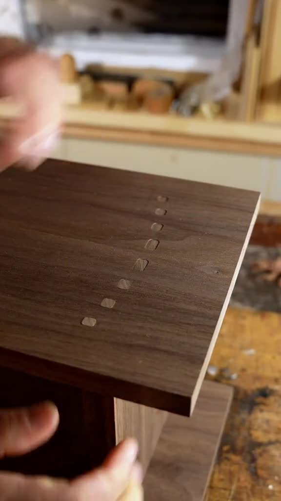 Walnut joinery detail that transforms a simple board
