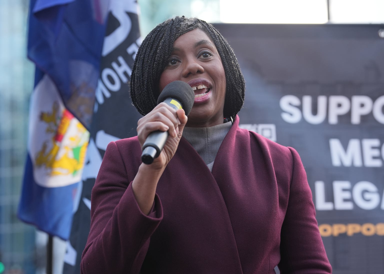 Kemi Badenoch joins protesters calling for government to stop China ...