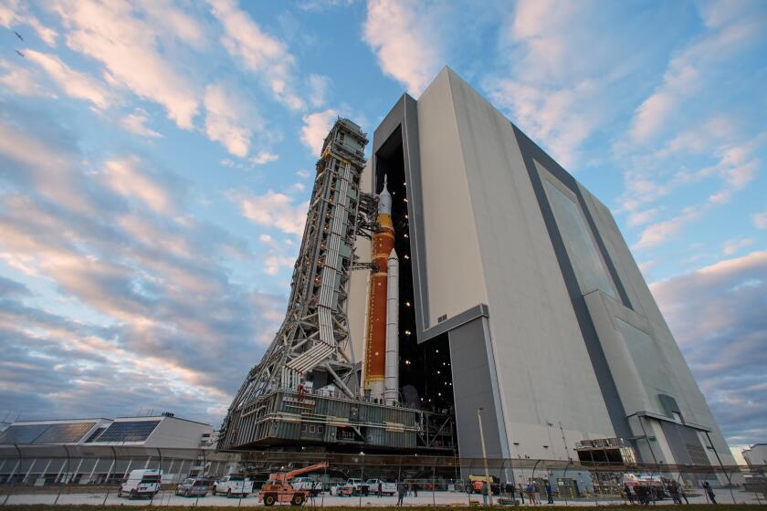 NASA's new moon rocket heads to the pad ahead of astronaut launch as ...