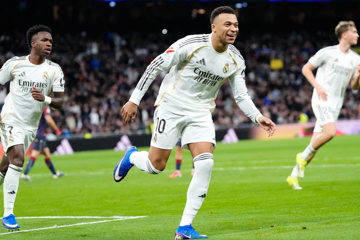Kylian Mbappe scores penalty as crisis-hit Real Madrid beat Levante