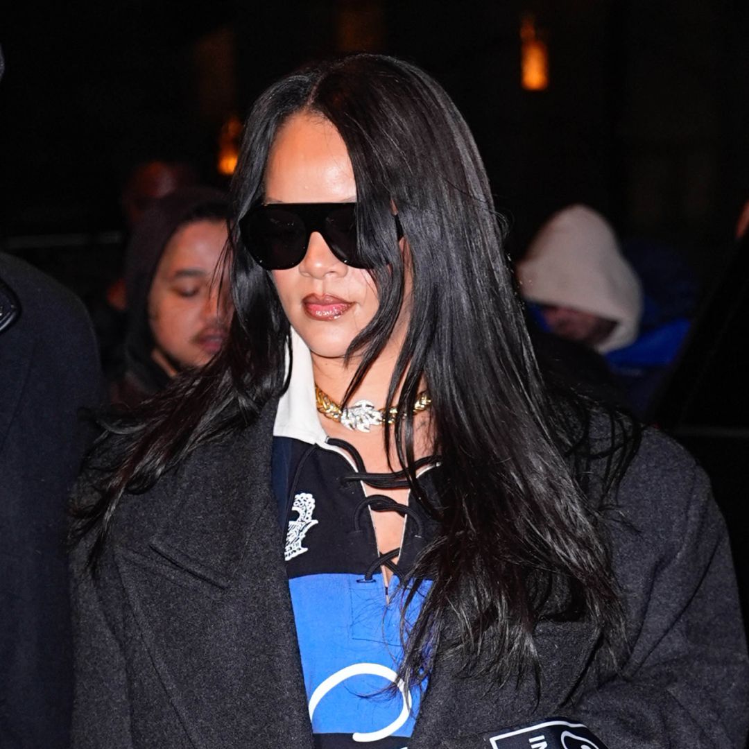 Rihanna revives 2025's rugby shirt trend in a Vaquera top and ...