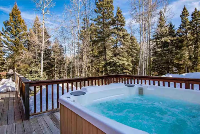 This snowy New Mexico cabin is the coziest winter escape