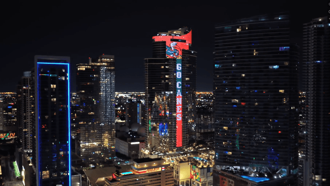 Wellington-based company lights up Miami skyline for college football ...