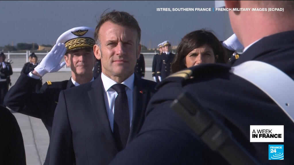 French President Emmanuel Macron discusses Greenland and Iran during ...