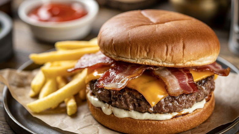 The fast food burger with the most protein